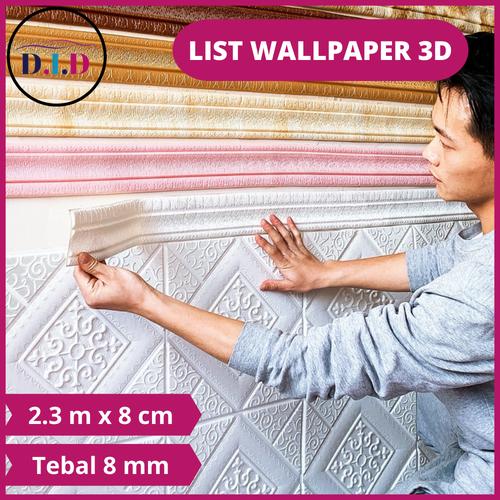 Jual WALL BORDER LIST 2.3 M X 8 CM WALLFOAM BORDER STIKER LIST DINDING ...