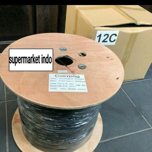 Jual KABEL dropcore 12 core drop wire 12core gepeng 1000m fiber optic ...