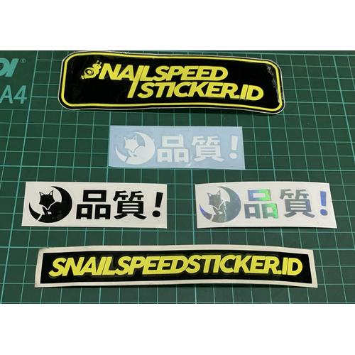 Jual Cutting sticker white fox project kanji japan dengan logo 7,5x2 ...