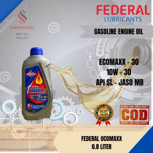 Jual OLI OIL FEDERAL MATIC ECOMAXX 30 800 ML SAE 10W-30 API SL ORIGINAL ...