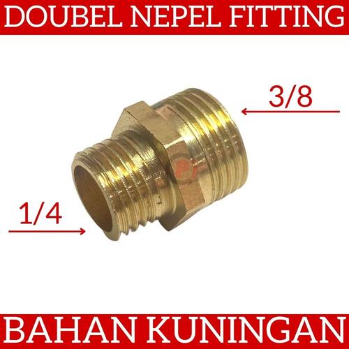 Jual Doubel Nepel 3/8 x 1/4 DRAT LUAR Kuningan Fitting Double Nipple - Kota Medan - Pi Toserba ...