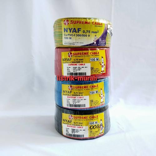 Jual Supreme NYAF 1x0.75 1 x 0.75 mm2 Kabel Listrik Serabut Sucaco - Kuning Hijau - Jakarta ...