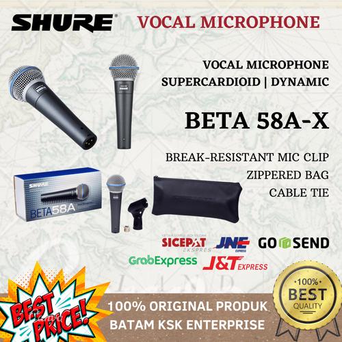Jual SHURE MICROPHONE BETA 58A-X ORIGINAL BETA 58A X SHURE BETA 58 A ...