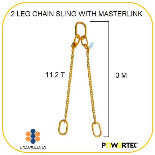 Jual 2 LEG CHAIN SLING + MASTERLINK. 11,2 TON X 3 M POWERTEC - Kota ...