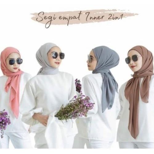 Jual Hijab Segiempat Inner 2in1 Hijab Segiempat Instan - Putih ...