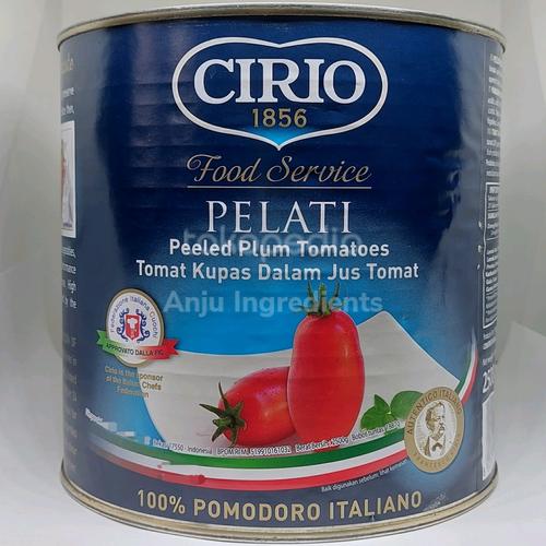 Jual CIRIO Peeled Plum Tomatoes 2,5kg / Pelati Peeled Tomato / Tomat ...