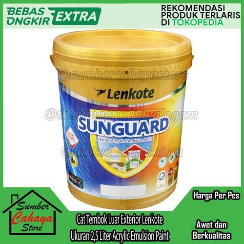 Promo Cat Tembok Luar Exterior SUNGUARD Lenkote Ukuran 2,5 Liter ...
