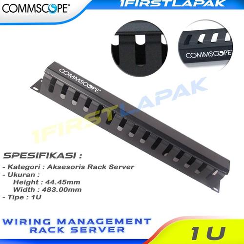 Jual Wire Management Panel 1U Commscope Rack Server Cable Management ...