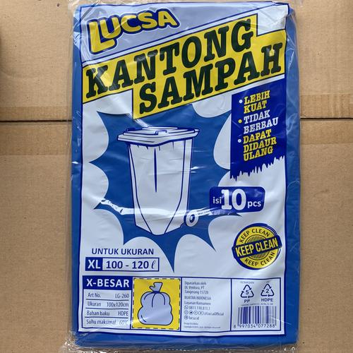 Jual Kantong sampah plastik Lucsa/garbage bag/trash bag XL 100-120L ...