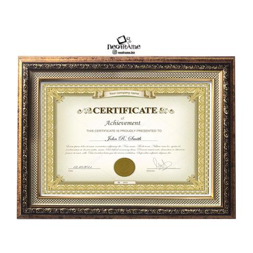 Jual Neoframe - Bingkai A4 Ijazah/Sertifikat (21x30cm) Rusty Metal ...
