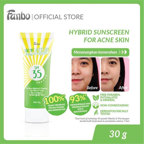 Jual Fanbo Acne Rescue Water Gel Sunscreen SPF 35 , PA++++ - Jakarta ...