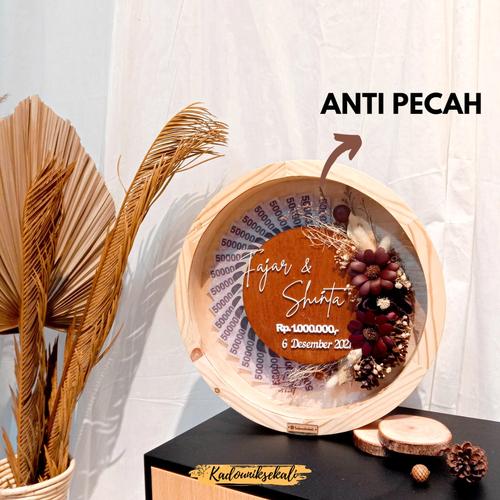 Jual Bingkai Mahar Pernikahan Lingkaran - Frame Jati Belanda - Kab ...