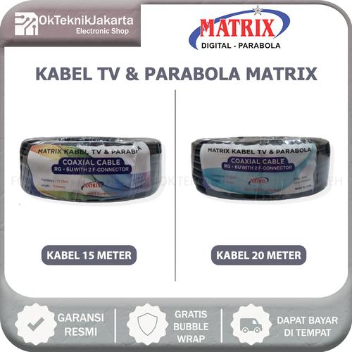 Jual Kabel Matrix RG6 parabola + Jack Konektor F5 20 Meter Coaxial - Jakarta Barat - Ok Teknik ...