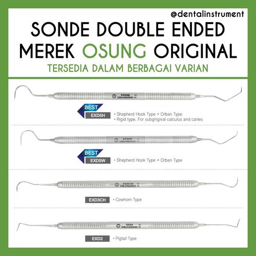 Jual Dental Sonde Explorer Halfmoon Double Ended Ujung Ganda Merek ...