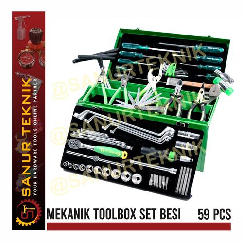 Jual TEKIRO Mechanic Tool Set / Mekanik Toolbox Set BESI 59 PCS 59PCS ...