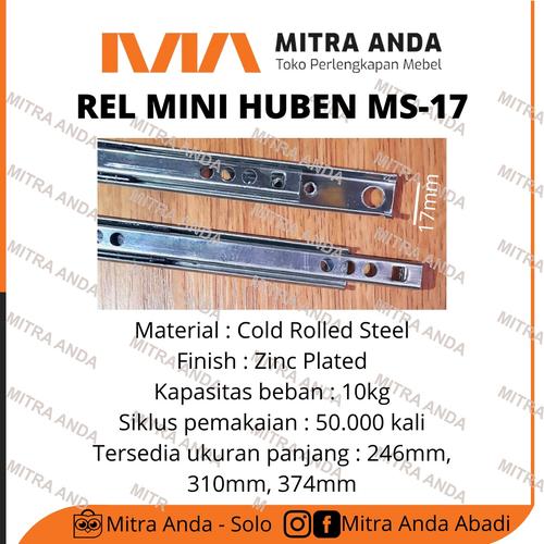 Jual REL LACI MINI SLIDE HUBEN MS 17 - 246mm - Kab. Sukoharjo - MITRA ANDA - SOLO | Tokopedia