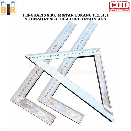 Jual Penggaris Tukang angle ruler 90 Derajat Segitiga Lurus Stenliss ...