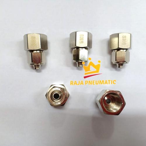 Jual FITTING ANGIN FEMALE LURUS KLCF 6-02 SNS SELANG 6MM DRAT DALAM 1/4 ...