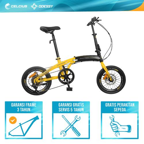 Promo Sepeda Lipat Odessy Python 16"/20" OD LP 16/20 36 Steel - 7 Speed ...