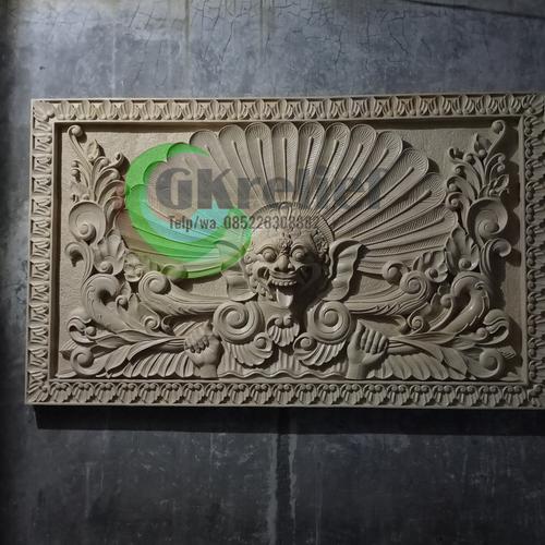 Jual ukir batu alam paras jogja motif barong bali - Kab. Gunungkidul ...