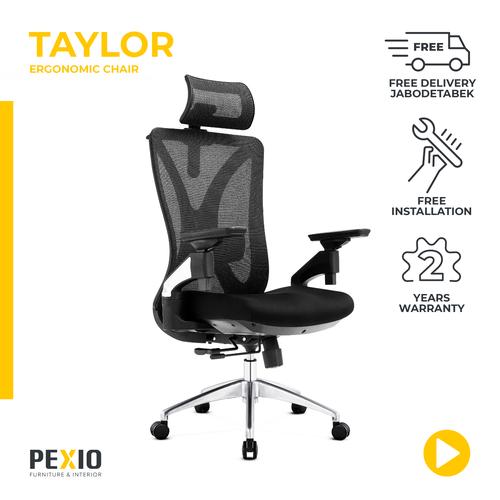 Promo Pexio Taylor Kursi Kantor Ergonomis Hitam Cicil 0% 3x - Jakarta ...