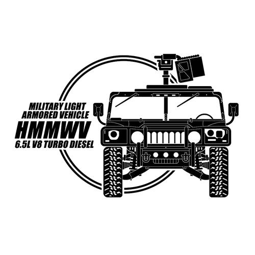 Jual Humvee Military Side Double Round Cutting Sticker - Kota Bandung ...