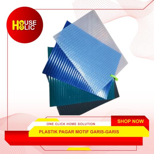 Jual Fiber Plat Plastik Tutup Pagar Motif Garis 1,2 MM Penutup Pagar 1 ...