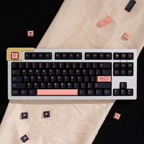Jual Gmk pono black and pink keycaps cherry profile 136 keycaps ...
