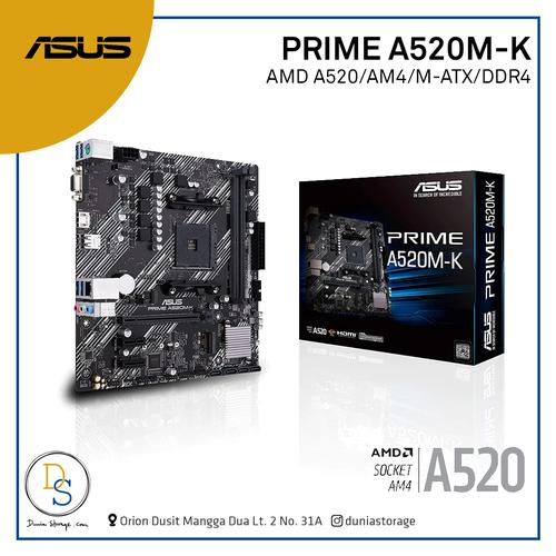 Promo ASUS Prime A520M-K AMD AM4 A520 Micro ATX Motherboard Cicil 0% 3x ...