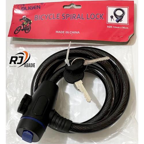 Jual Kunci Gembok Sepeda Spiral Tebal 12mm Bicycle PadLock SOLIGEN 60 ...