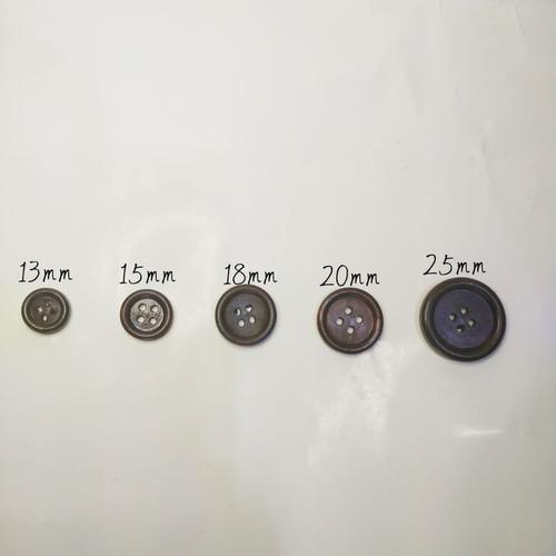 Jual kancing kayu polos coklat tua ukuran 20 mm isi 12 biji - 13MM ...