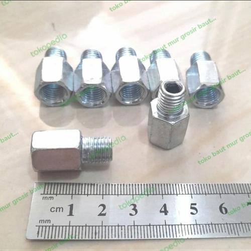 Jual Baut spion m10 / Sambungan spion (drat luar kanan, drat dalem kiri ...