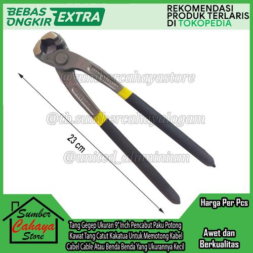 Jual Tang Gegep Uk 9” Inch Pencabut Paku Potong Kawat Tang Catut ...