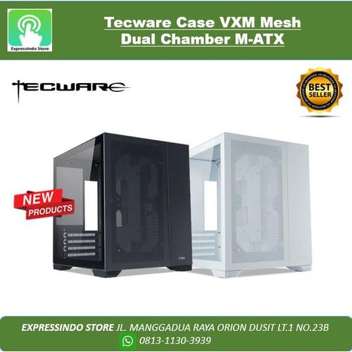 Jual Tecware Case VXM Mesh Dual Chamber M-ATX - Black/White - TWCA-VXM ...