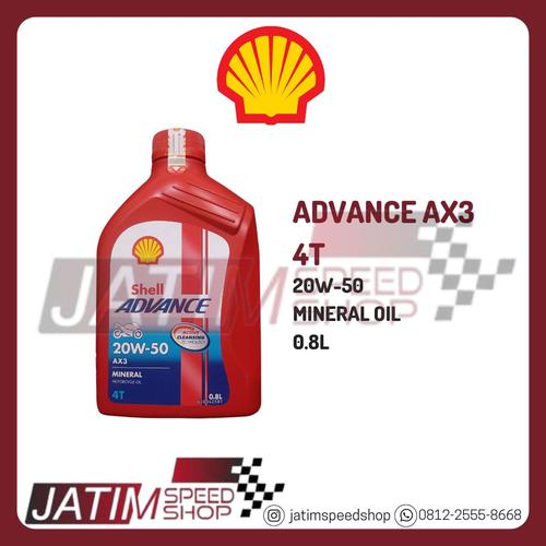 Jual Oli Shell Advance AX3 4T 20w-50 Mineral Oil 800mL + Pack (Rp2k ...