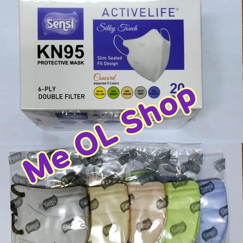 Jual MASKER SENSI KN95 ACTIVE LIFE 6PLY MIXED WARNA SENSI KN95 MIXED ...