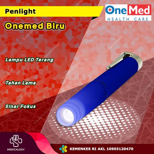 Jual Penlight Onemed LED / Pen Light dengan Free Baterai AAA - Biru ...