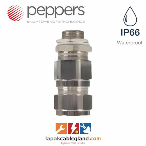 Jual Cable Gland Industrial PEPPERS E1W M75 armour brass nickel plated ...