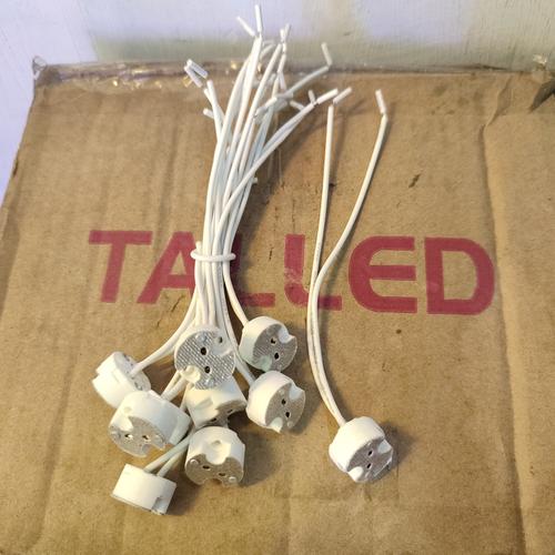 Jual fitting soket kabel 2 pin bulat gu 5.3 lampu led / halogen mr16 ...