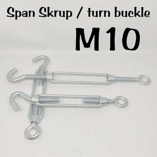 Jual Span Skrup M10 Skrup Spaner Turn Buckle Bahan Besi Krom Galvanis ...