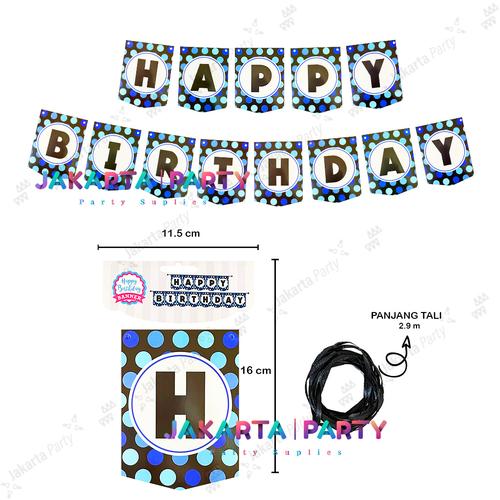 Promo Banner Happy Birthday Polkadot #2 / Bunting Flag HBD / Party Flag ...