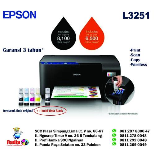 Jual Printer Epson L3251 EcoTank Print Scan Copy Wi-Fi NEW Original ...
