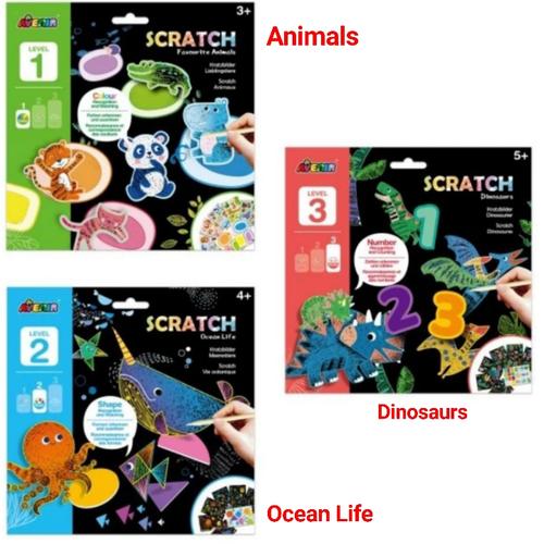 Jual Avenir Scratch Mainan Kreatif Edukasi Animals Ocean Life or Dinosaurs - Kab. Tangerang ...