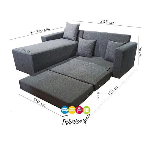 Jual Sofabed Selonjor L Sofa Bed Multifungsi Tempat Tidur Sudut - SUEDE, Busa Biasa - Kota ...