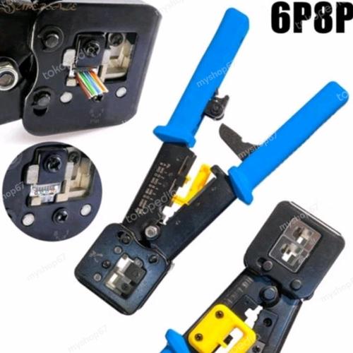 Jual TANG KRIMPiNG RJ45 EZ ANTI GAGAL CAT5E CAT6 CRIMPING TOOL RJ45 ...