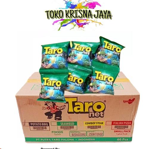 Jual 1 DUS TARO NET RASA POTATO BBQ | SEAWEED BERAT 6 RENCENG X 10 PCS ...