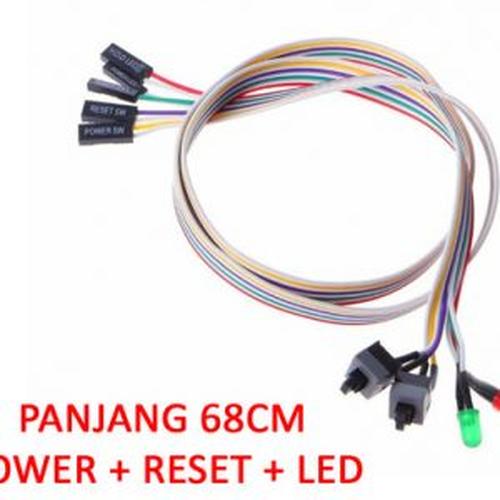 Jual Kabel Tombol Switch Power Reset Front Panel LED Casing PC - Kota ...