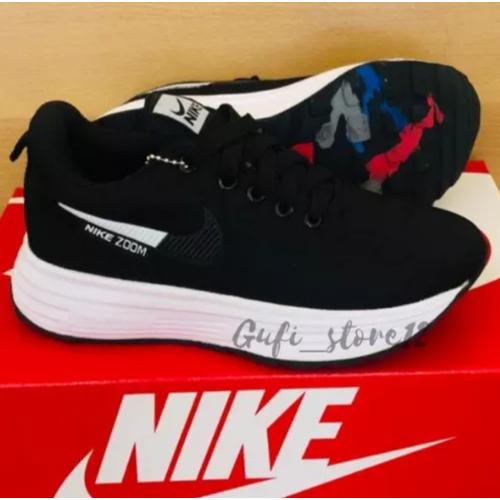 Jual Sepatu Sekolah Hitam Polos Nike Air Pria Wanita Full Black Size 33 ...