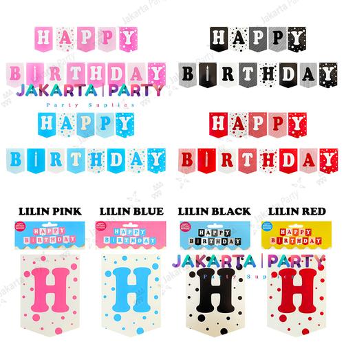 Promo Banner Happy Birthday Mix Motif #1 / Bunting Flag HBD / Party ...