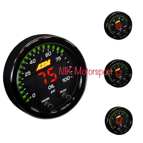 Jual AEM X-SERIES PRESSURE GAUGE 100 PSI/7BAR OIL/FUEL #30-0301 ...